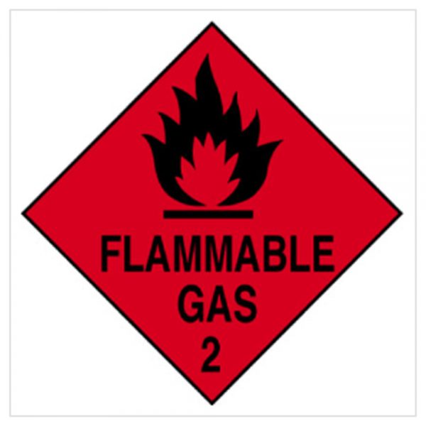 Diamond Label Sticker - Flammable Gas - Signs Display Shop