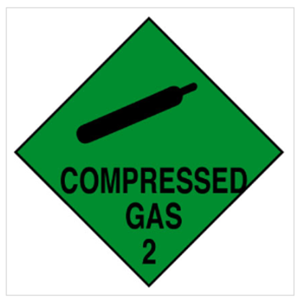 Diamond Label Sticker - Compressed Gas - Signs Display Shop