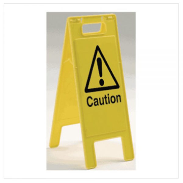 Fold Up Plastic A-Board (Caution!) - Signs Display Shop