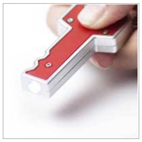 LED Torch Yale Key Shaped Keyring - Signs Display Shop