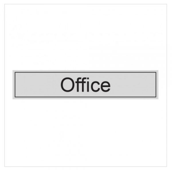 Brushed Silver Door Plate (Office) - Signs Display Shop