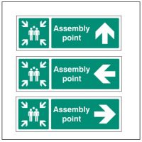 Standard Rigid / Adhesive Signs (Assembly Point With Arrow) - Signs ...
