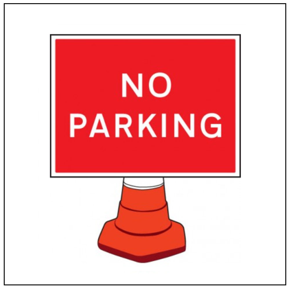 Rectangular Coney Sign Panel (No Parking) - Signs Display Shop