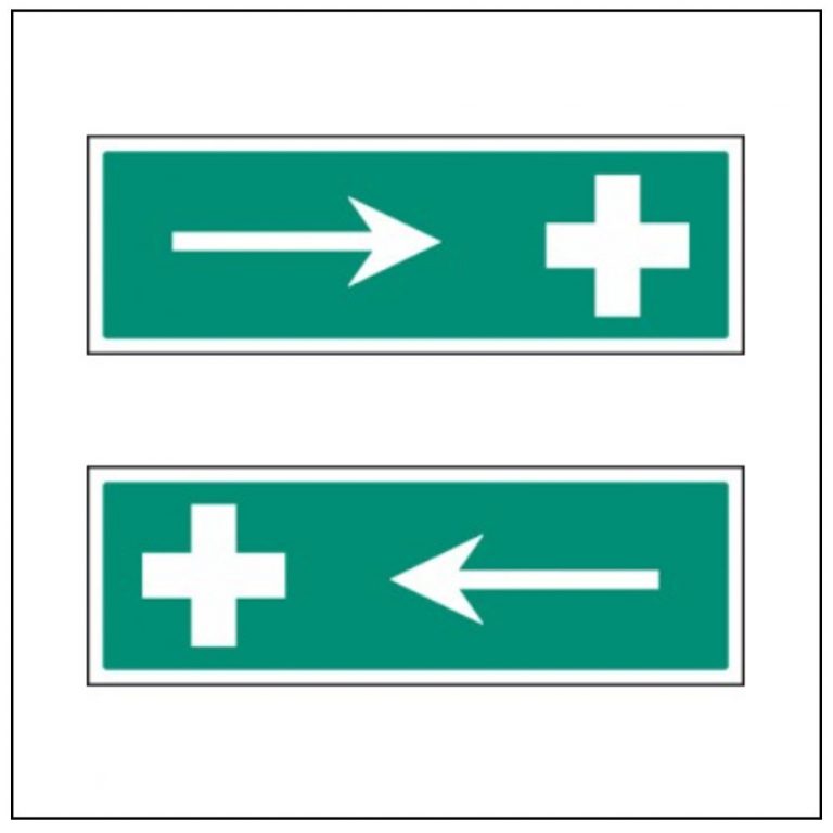 Standard Rigid / Adhesive Signs (First Aid Symbol & Arrow) - Signs ...