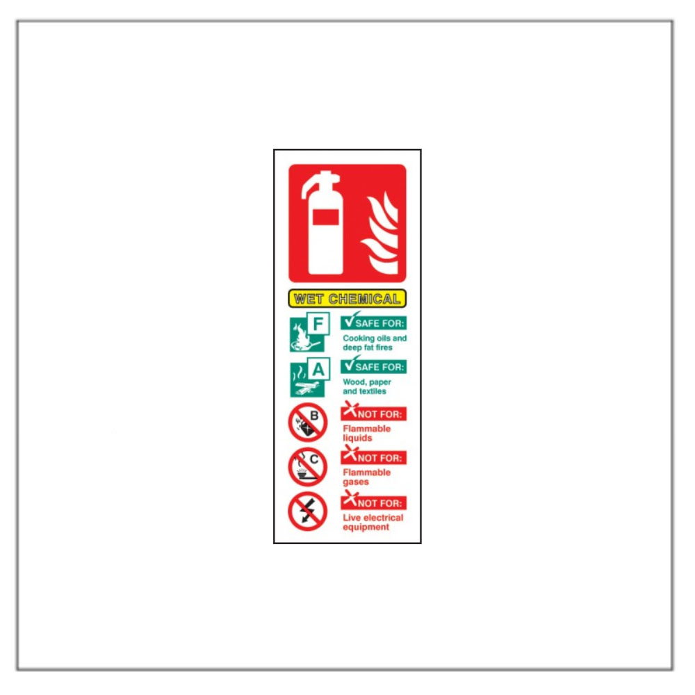 Fire Extinguisher Identification (Wet Chemical) - Signs Display Shop