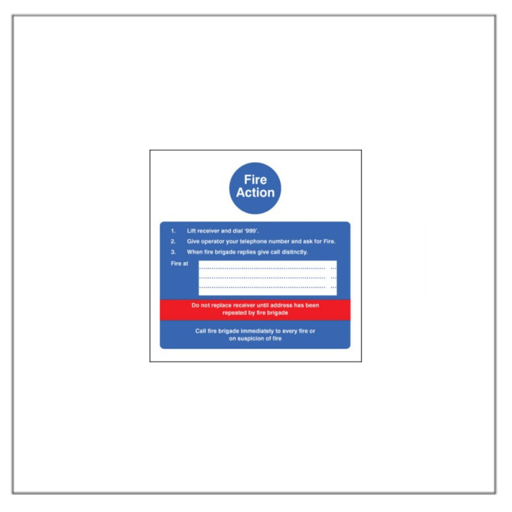 Fire Action Sign (Hotels) - Signs Display Shop