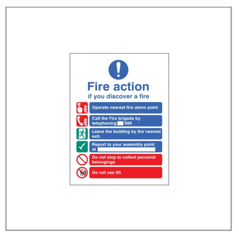 Fire Action Sign 3 - Signs Display Shop