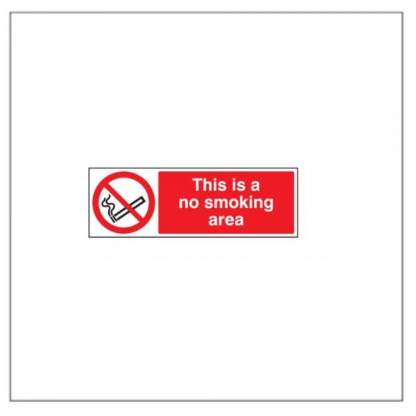 Standard Rigid / Adhesive Signs (No Smoking Area) - Signs Display Shop