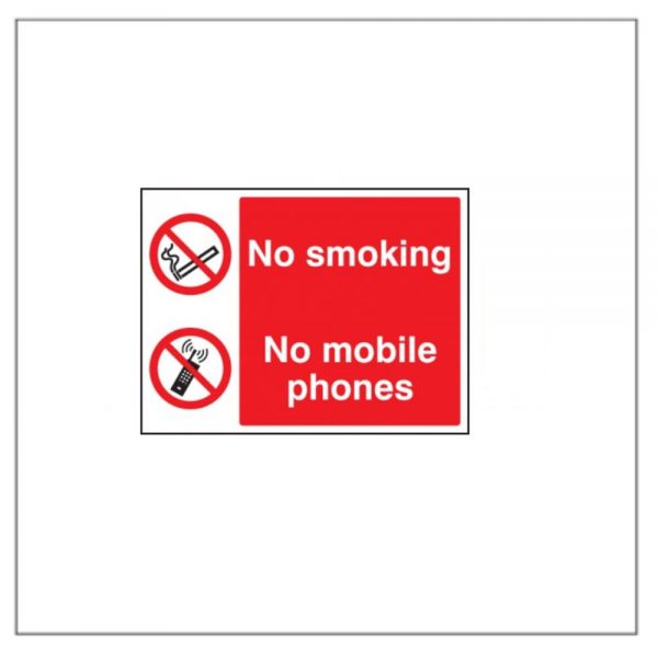No Smoking - No Mobile Phones (Sign / Sticker Option) - Signs Display Shop