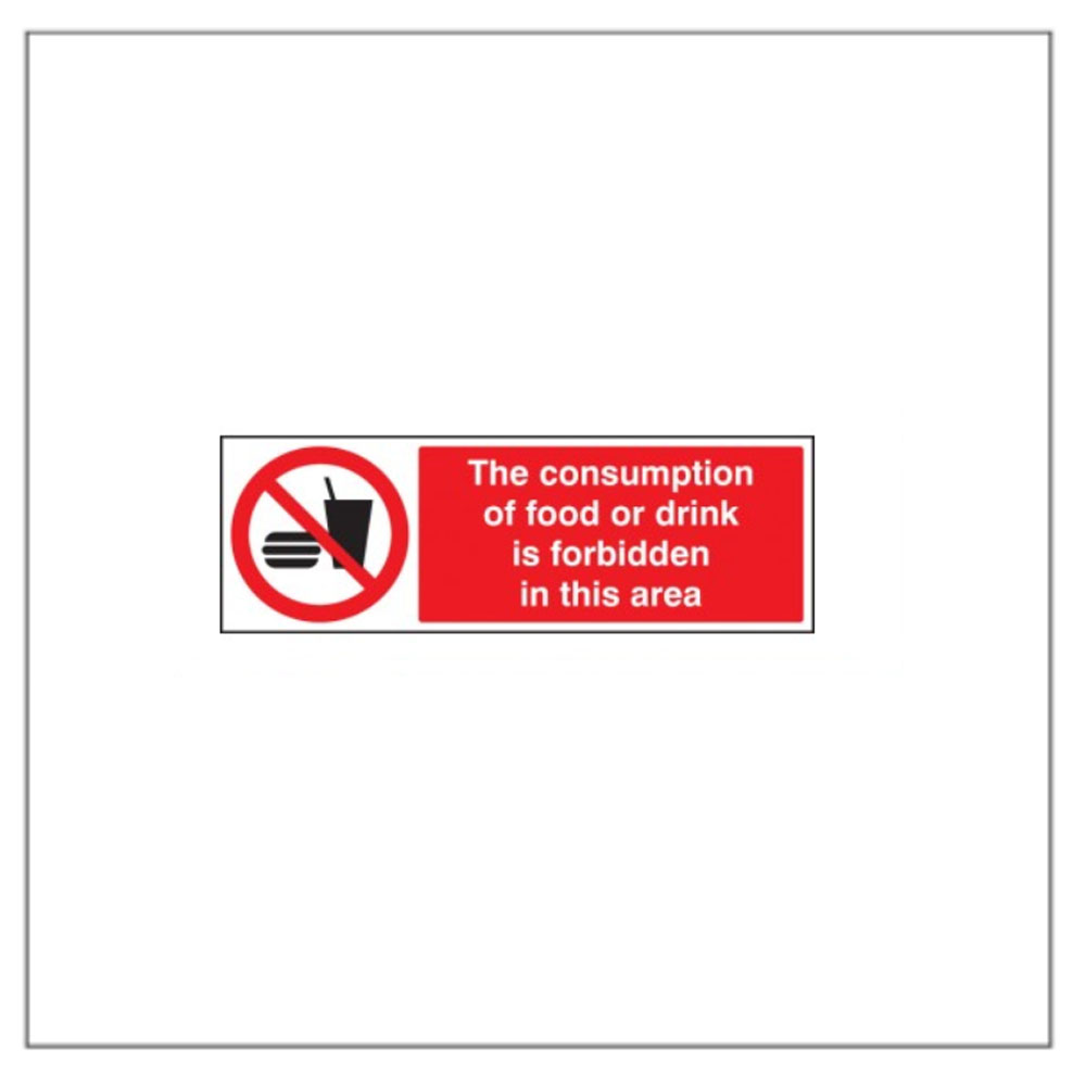 Standard Rigid / Adhesive Signs (No Consumption Food & Drink) - Signs ...
