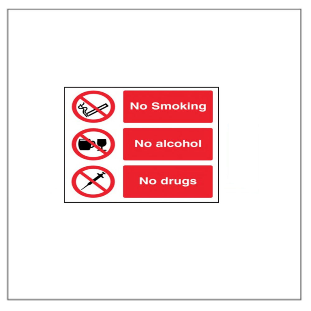 No Smoking - No Alcohol - No Drugs (Sign / Sticker Option) - Signs ...