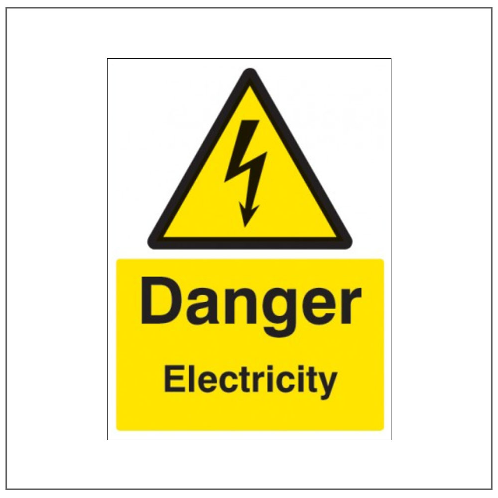 Standard Rigid / Adhesive Signs (Danger Electricity) - Signs Display Shop