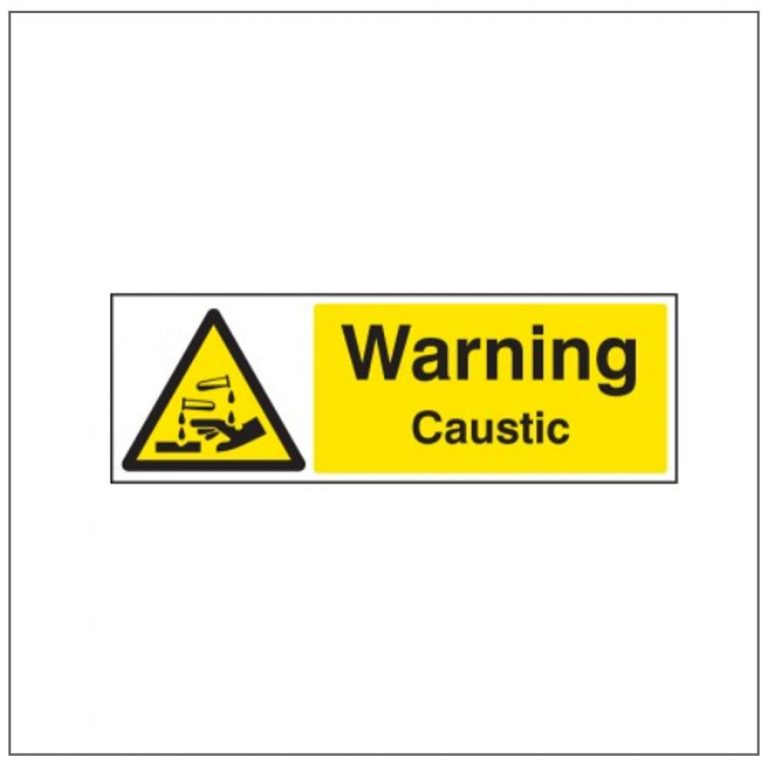 Standard Rigid / Adhesive Signs (Warning Caustic) - Signs Display Shop