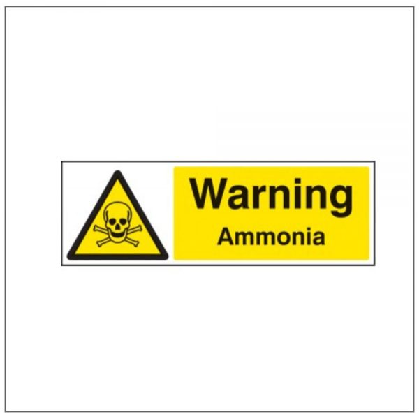 Standard Rigid / Adhesive Signs (Warning Ammonia) - Signs Display Shop