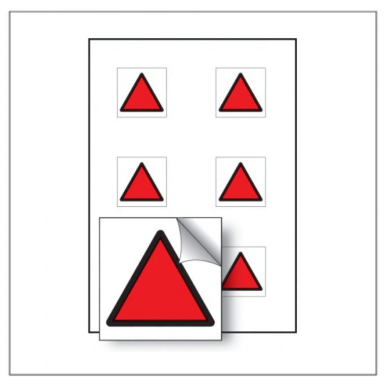 Vibration Warning Stickers (Triangle Red Risk) - Signs Display Shop