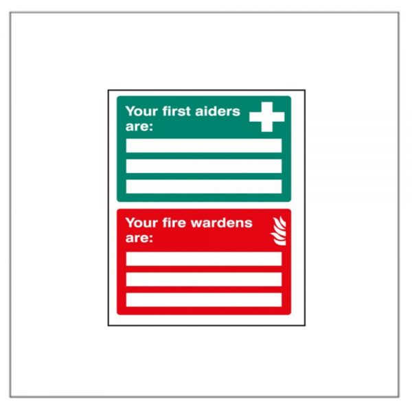 Your Fire Wardens Are (Joint First Aiders Are) - Signs Display Shop