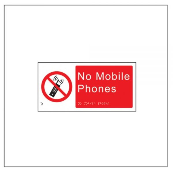 DDA Braille And Tactile Signage (No Mobile Phones) - Signs Display Shop