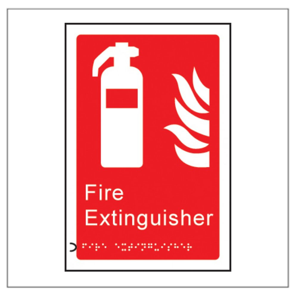 DDA Braille And Tactile Signage (Fire Extinguisher) - Signs Display Shop