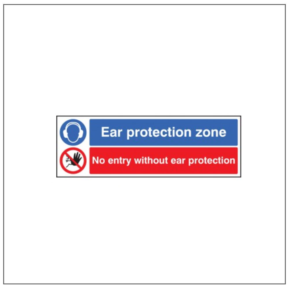 Ear Protection Zone Sign (No Entry Without Ear Protection) - Signs ...