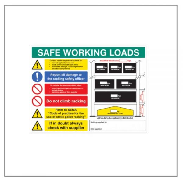 Safe Working Loads - Pallet Racking Information - Signs Display Shop