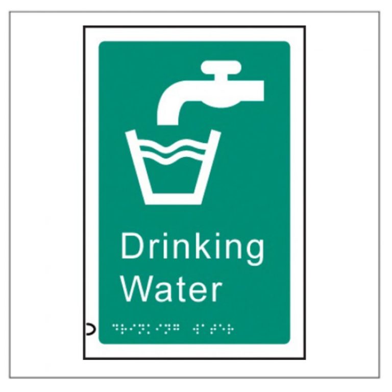 DDA Braille And Tactile Signage (Drinking Water) - Signs Display Shop
