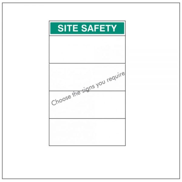 Site Safety Entrance Board B4 (Bespoke 4 Messages) - Signs Display Shop