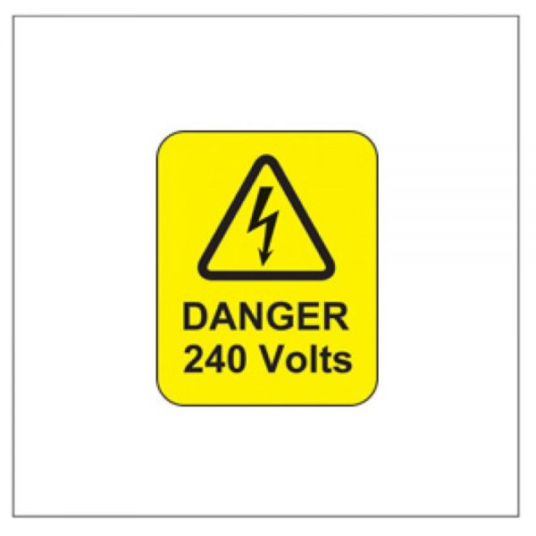 Batch Of Electrical Labels (Danger 240 Volts) - Signs Display Shop