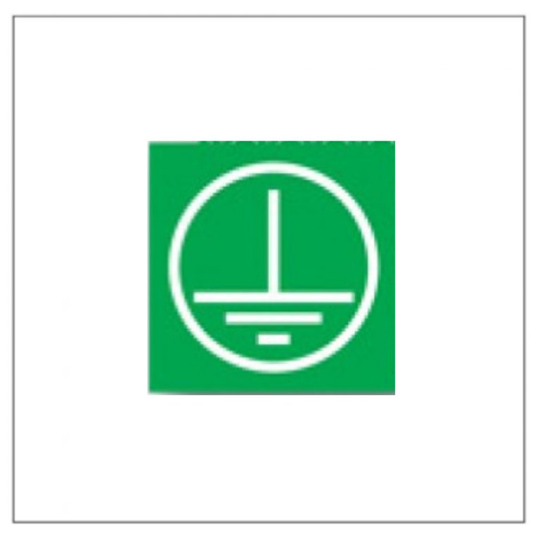 25mm x 25mm Electrical Labels (100x Earth Symbol) - Signs Display Shop