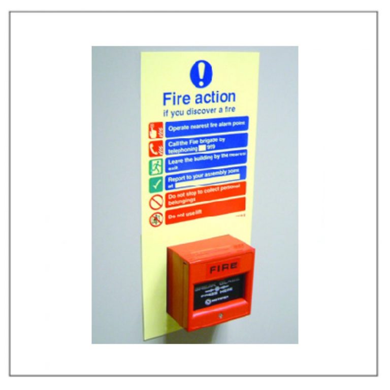 Fire Action Fascia Panel 2 (Building With Lift DA) - Signs Display Shop