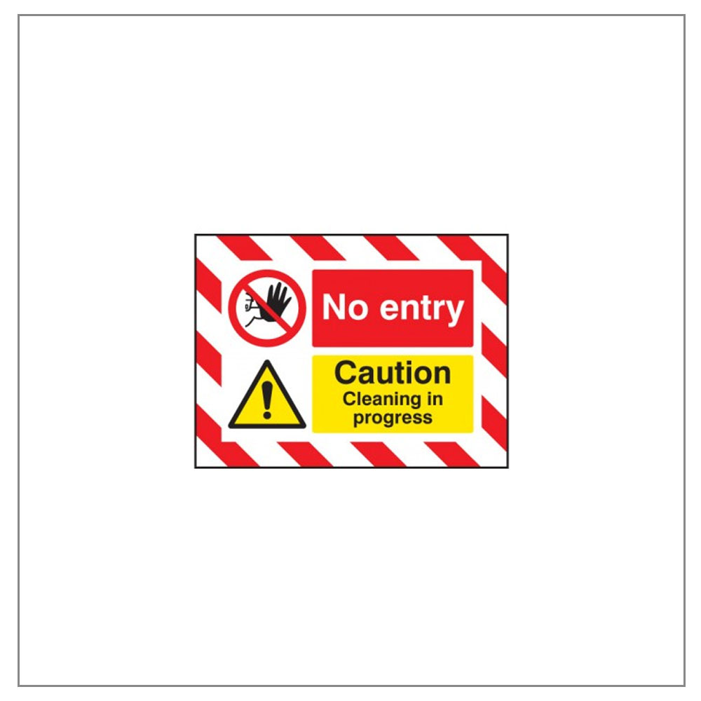 Telescopic Door Screen Banner (Caution No Entry - Cleaning) - Signs ...