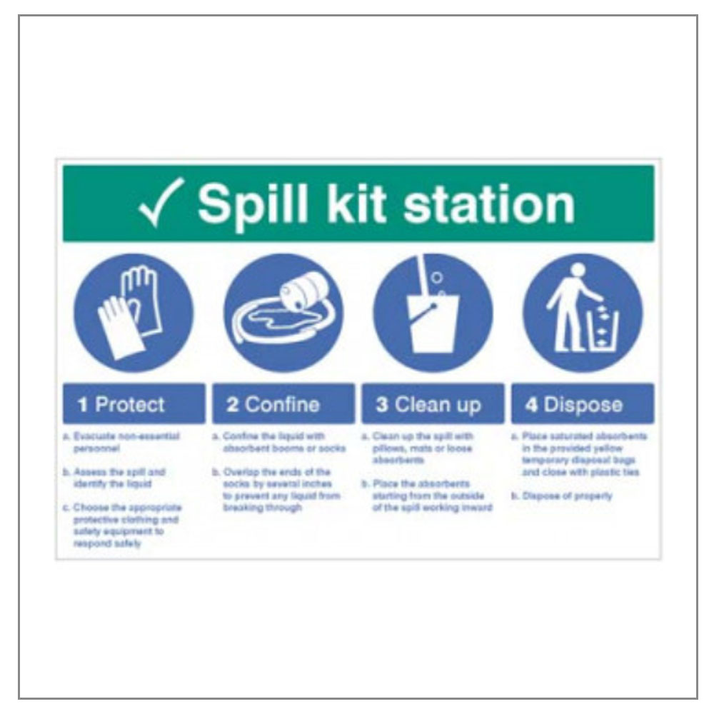 Spill Kit Station Multi-Notice - Signs Display Shop