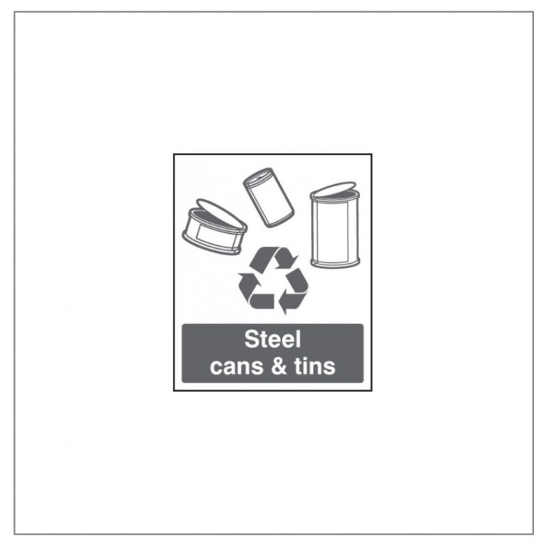 Recycle Sign (Steel Cans & Tins) - Signs Display Shop