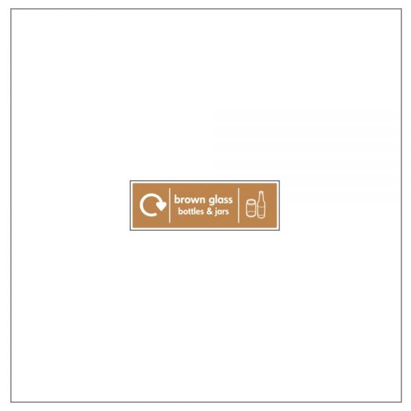 Recycle Sign (Brown Glass) - Signs Display Shop