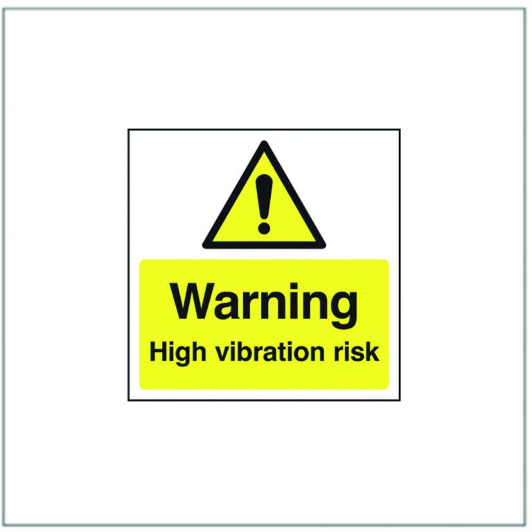 Vibration Warning Stickers (High Vibration Risk) - Signs Display Shop