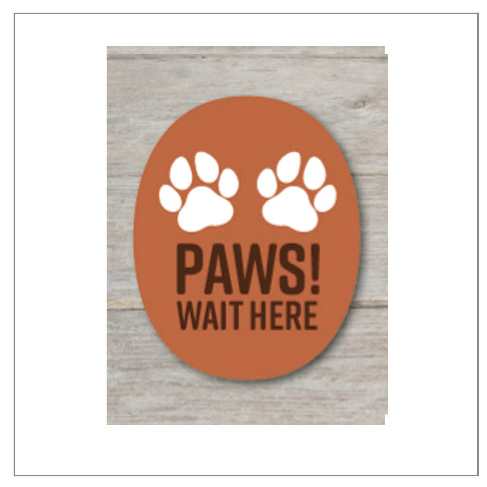 Kids Floor Graphic - Wait Here (Paws Character) - Signs Display Shop