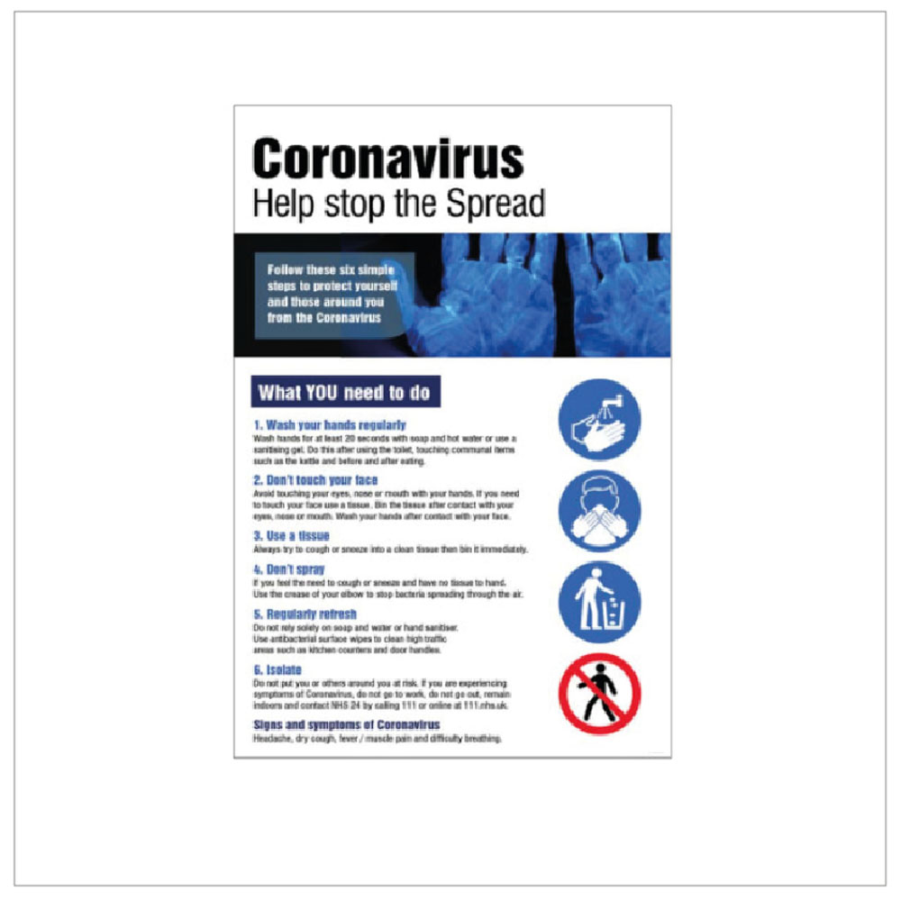 Covid 19 'Blue Hands' - Signs Display Shop