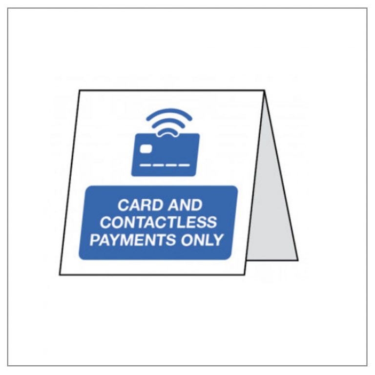 Card & Contactless Payments Only (Double Sided) - Signs Display Shop