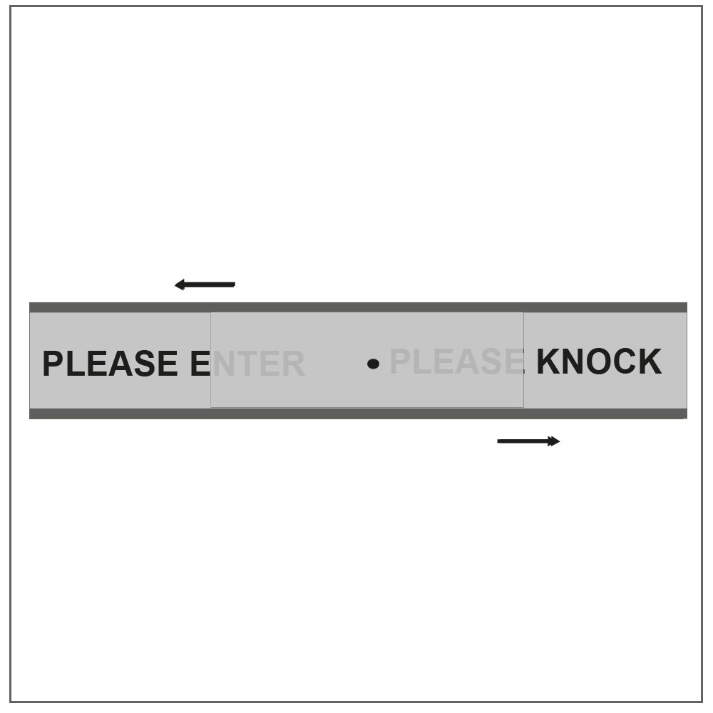 SD Silver Slider Door Sign (Please Enter / Please Knock) - Signs ...