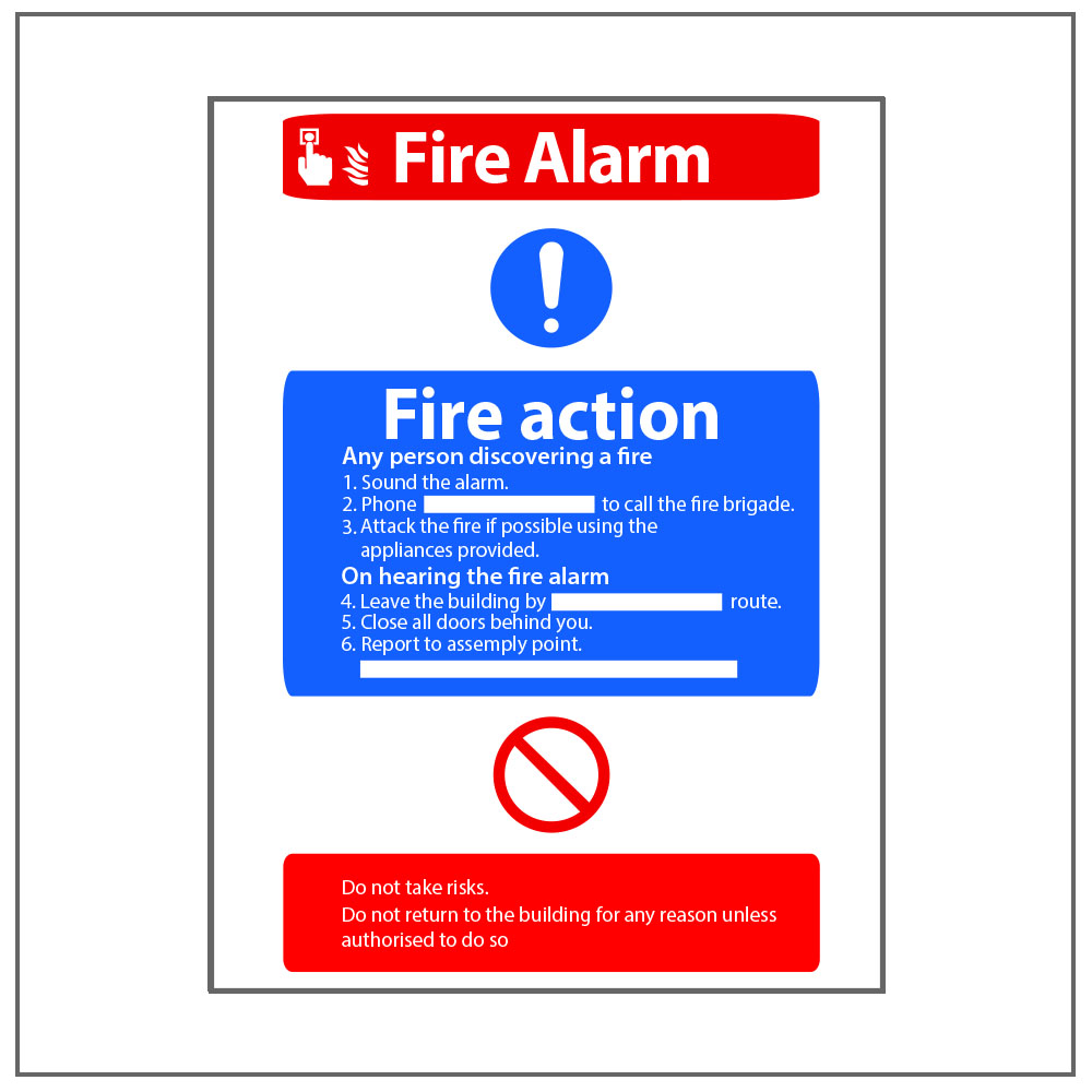 Fire Action Sign 8 - Signs Display Shop