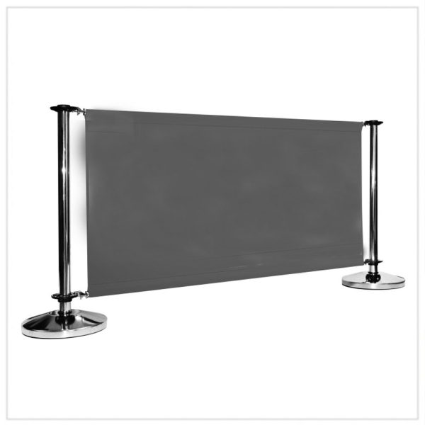Complete Cafe Barrier Kit (Silver) - Signs Display Shop